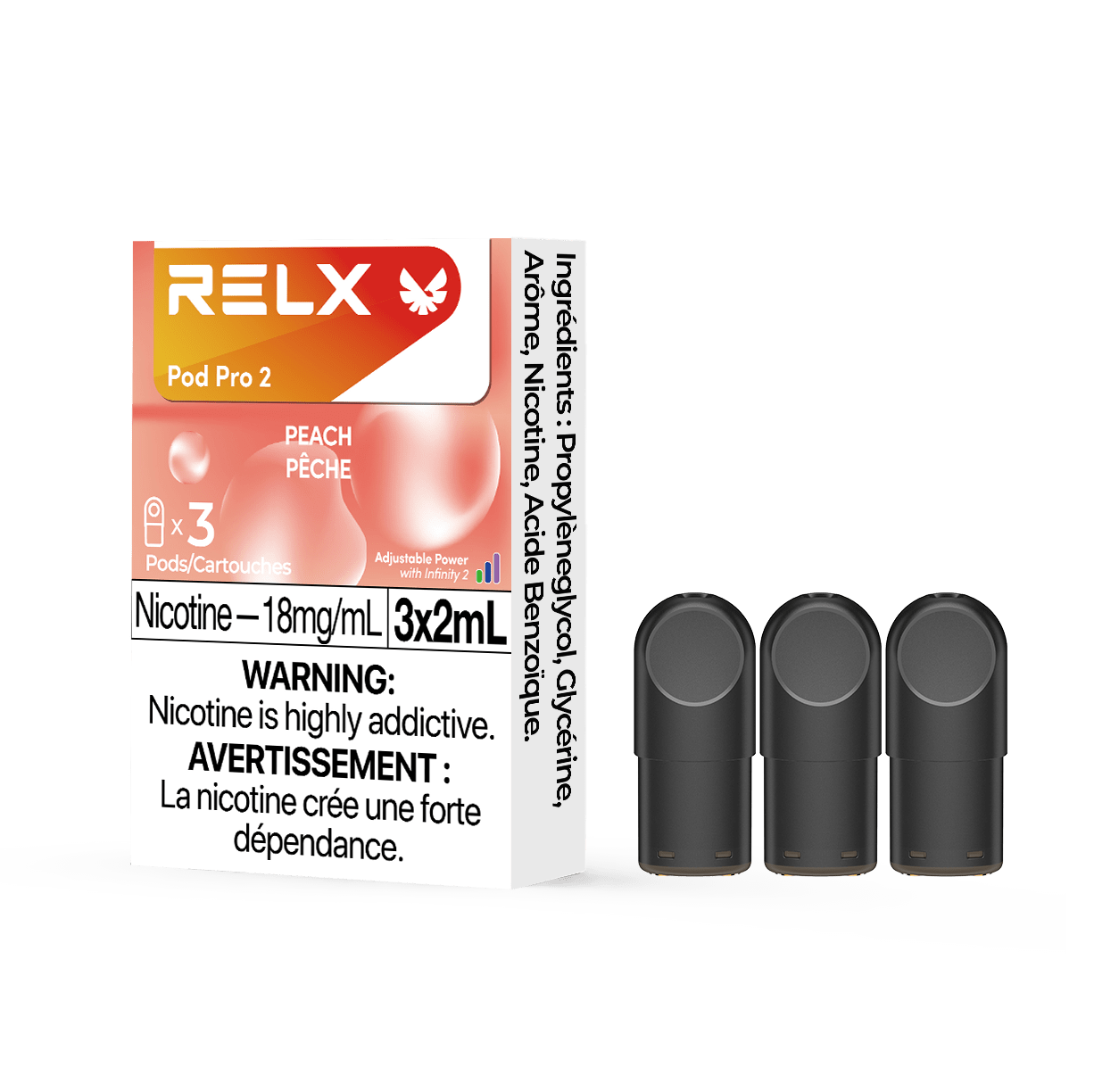 RELX Vape Pod Pro 2 (3-Pod Pack) - 18mg/ml | RELX Canada
